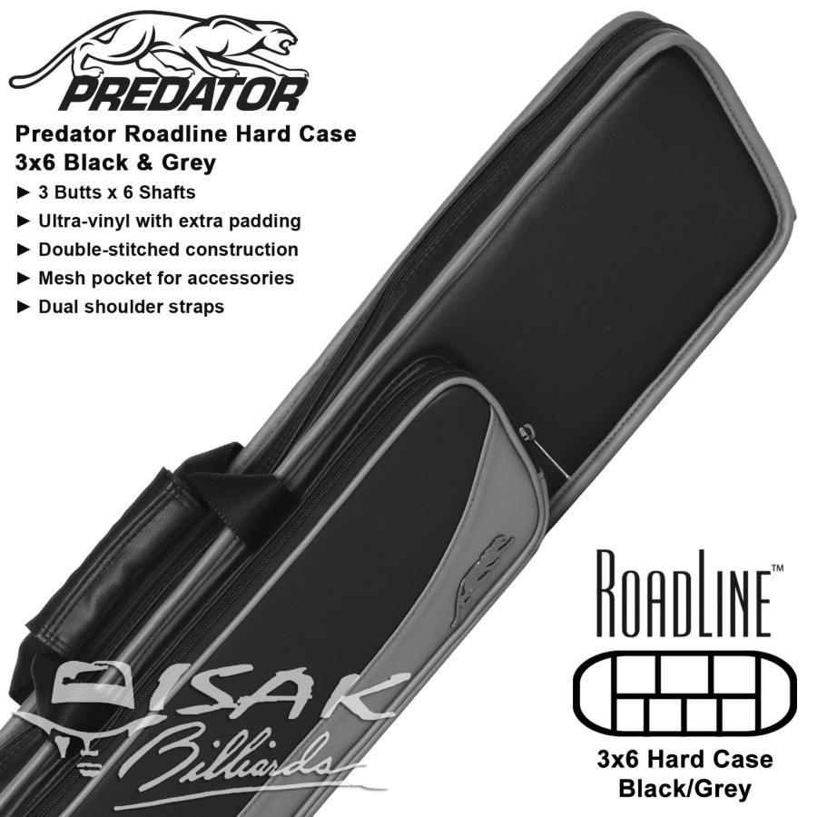 Jual Predator Roadline 3x6 Soft Cue Case | Black & Grey Tas Stick ...
