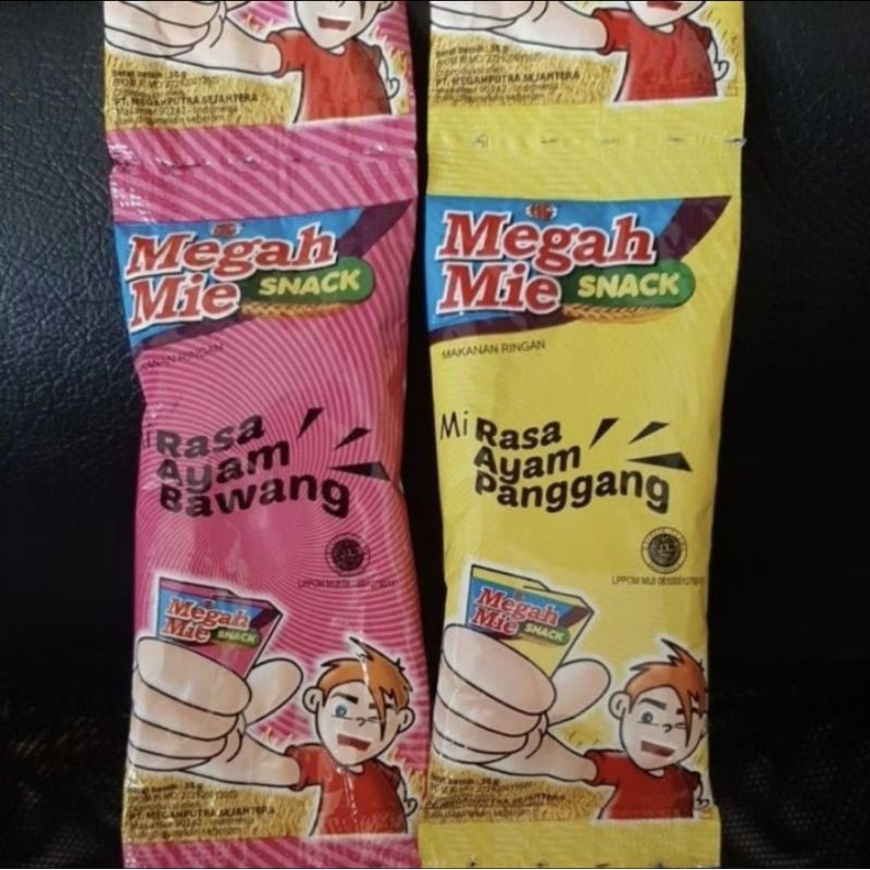 Jual Megah Mie Snack Rasa Ayam Bawang dan Ayam Panggang / Snack Mie ...
