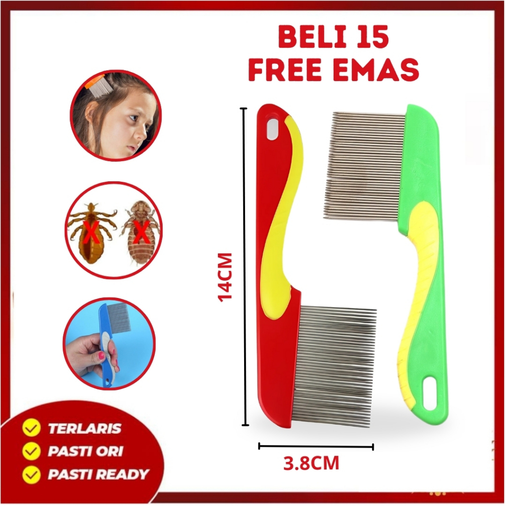 Jual Serit besi Kutu Gagang Sisir Kutu Rambut Sirkut Anti Kutu Gagang ...