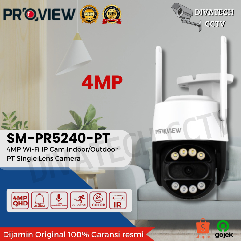 Jual PROVIEW SM-PR5240-PT iP Camera PTZ Outdoor Smart Wifi camera Audio ...