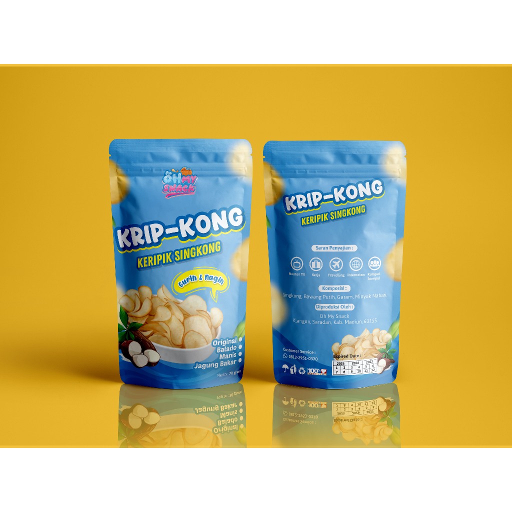 Jual [OH MY SNACK] KRIP - KONG Keripik Singkong Original (Premium ...