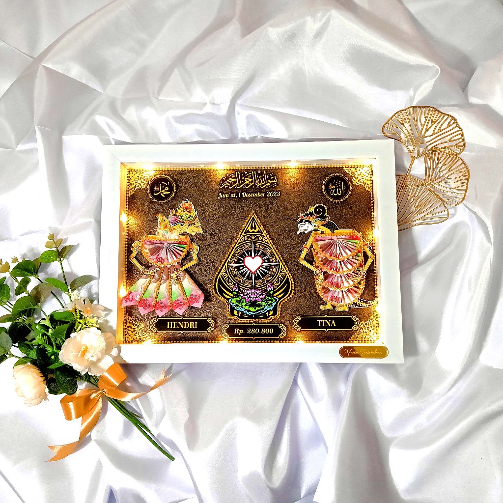 Jual Mahar Pernikahan Wayang Hitam Psht Ukuran 30x40 | Shopee Indonesia