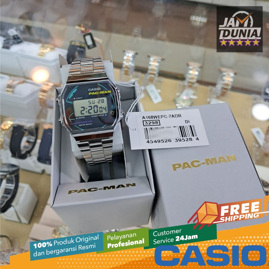 Jual JAM PRIA DAN WANITA CASIO ORIGINAL PAC MAN PACMAN VINTAGE A168WEPC ...