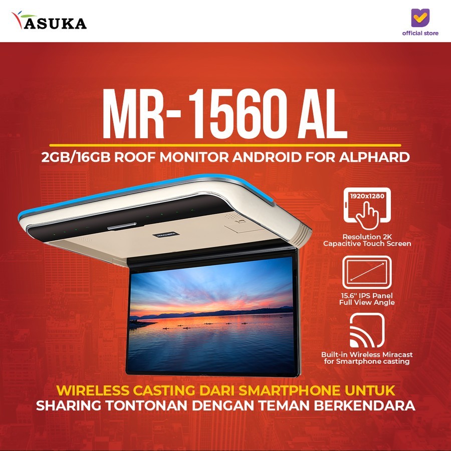 Jual Roof Monitor Android 15 Inch Mirai MR-1560 AL Ram 2/16GB For ...