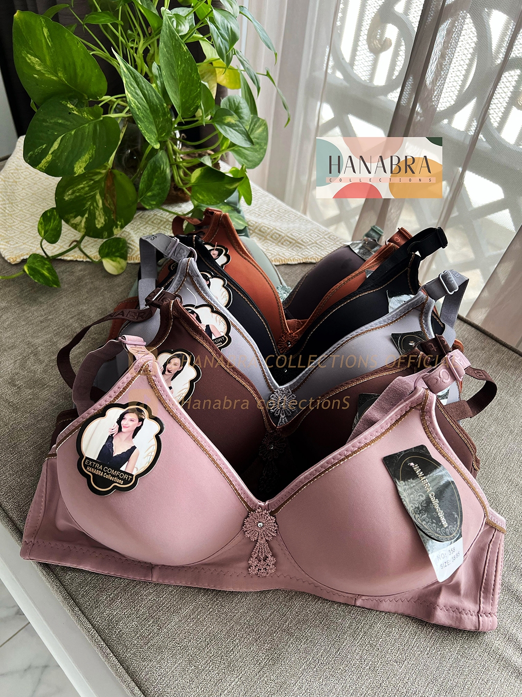 Jual Hanabra Collections Bra Tanpa Kawat Art 358 / Cup B Kait 3 ...