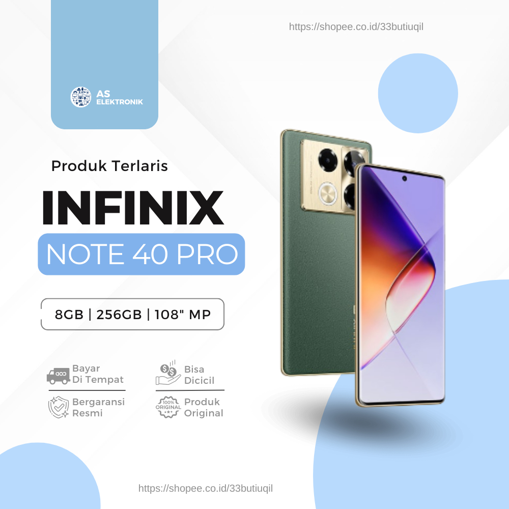 Jual Hot Sale! Infinix Note 40 Pro 8/256GB - 16GB Extended RAM - MediaTek Helio G99 - 6.78” FHD+ ...