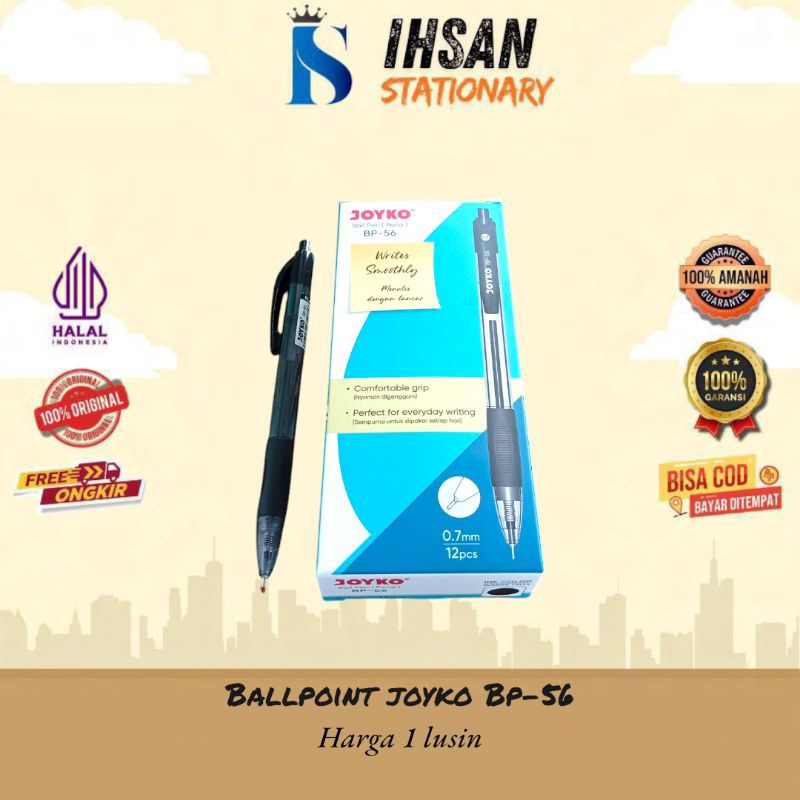 Jual Balpoint Joyko BP-56 Isi 12 Pcs (1 Lusin) | Shopee Indonesia