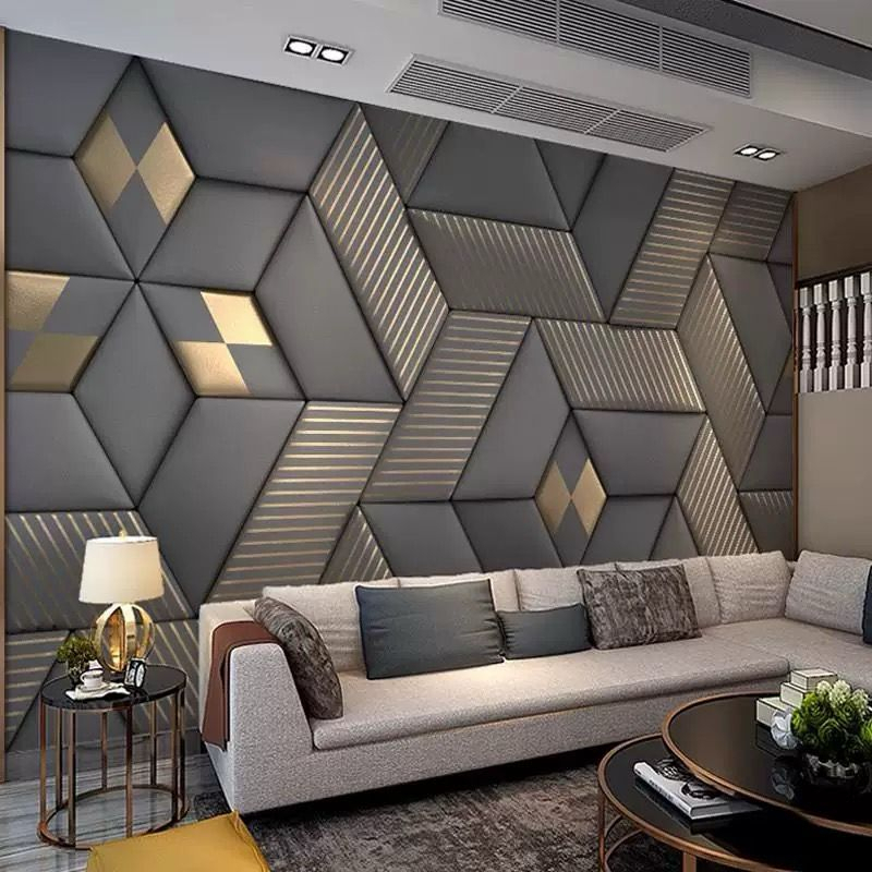 Jual Wallpaper WallSticker Dekorasi Dinding Motif Hexagonal 3D Abu ...