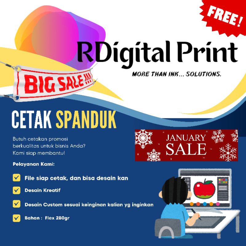 Jual CETAK SPANDUK MURAH CUSTOM | Shopee Indonesia