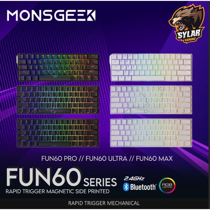 Jual Monsgeek FUN60 Series / FUN60 Max / FUN60 Ultra 8K Rapid Trigger Magnetic SP Side Printed ...