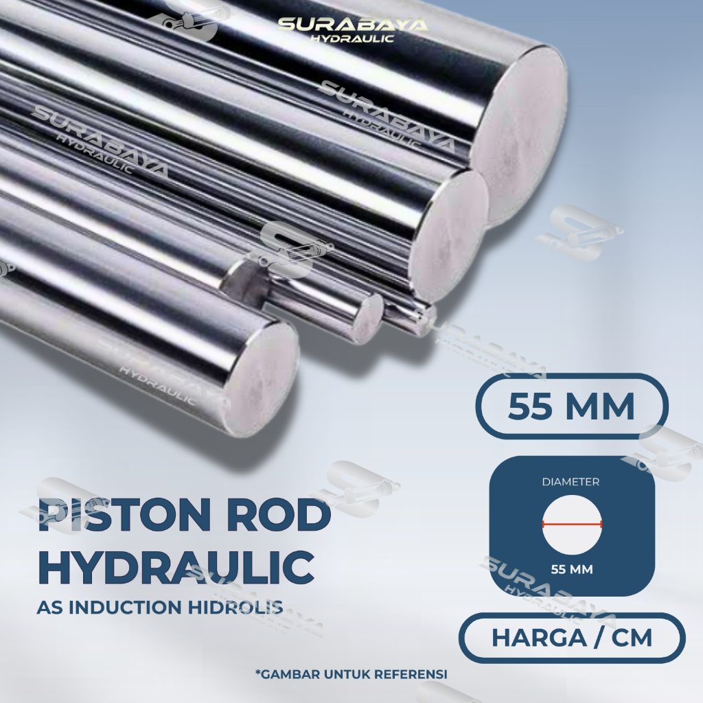Jual As Hard Chrome Hidrolis 55 mm / Piston Rod Hydraulic 55mm per cm ...