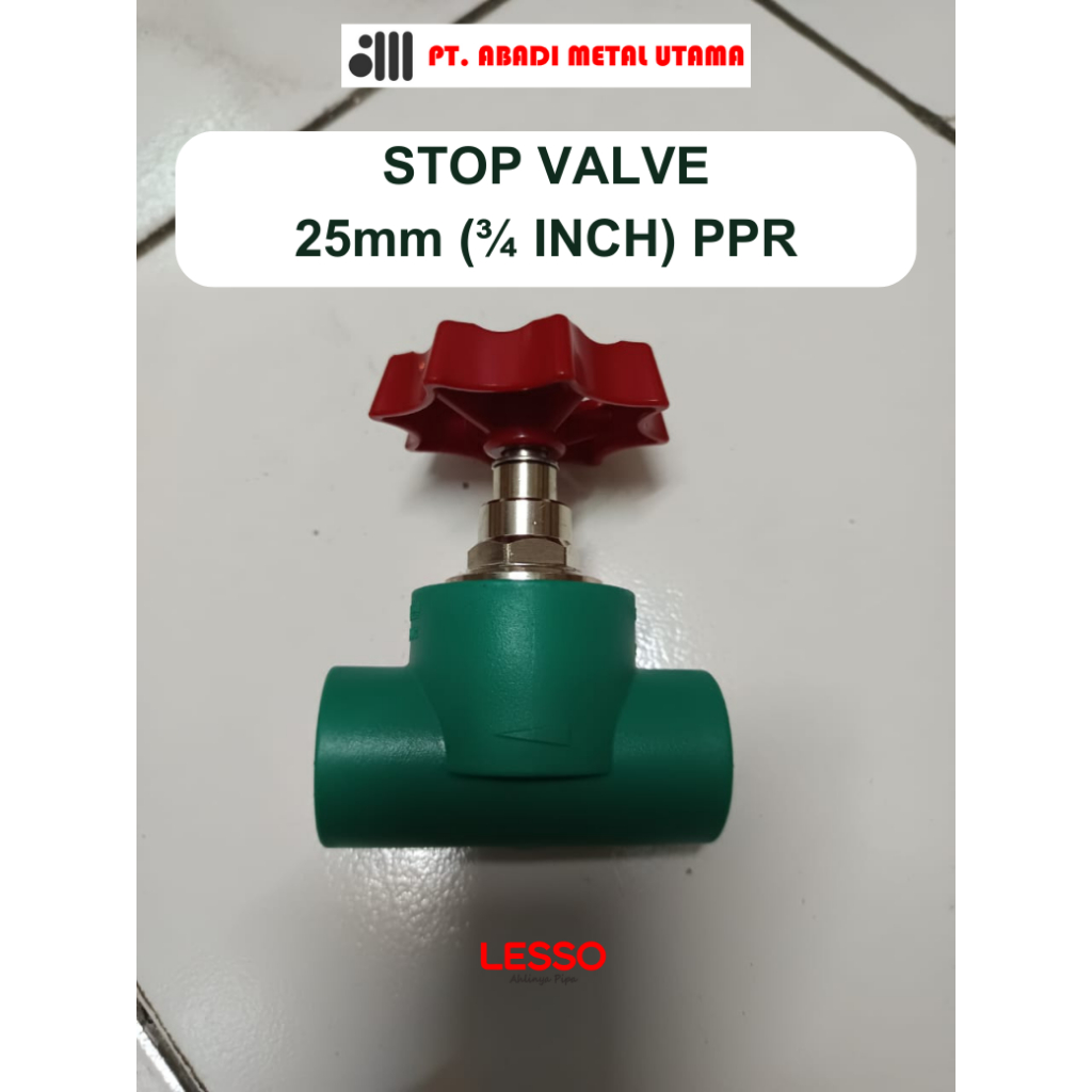 Jual FITTING PPR STOP VALVE PPR 3/4 INCH (25MM) / GATE VALVE PPR 3/4 ...