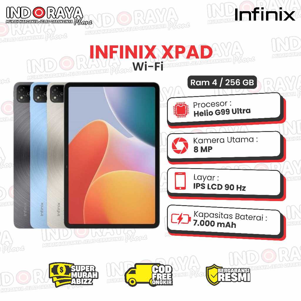 Jual Infinix XPad 4/256 GB Wifi Only - Mediatek Helio G99 - 11" 90Hz ...