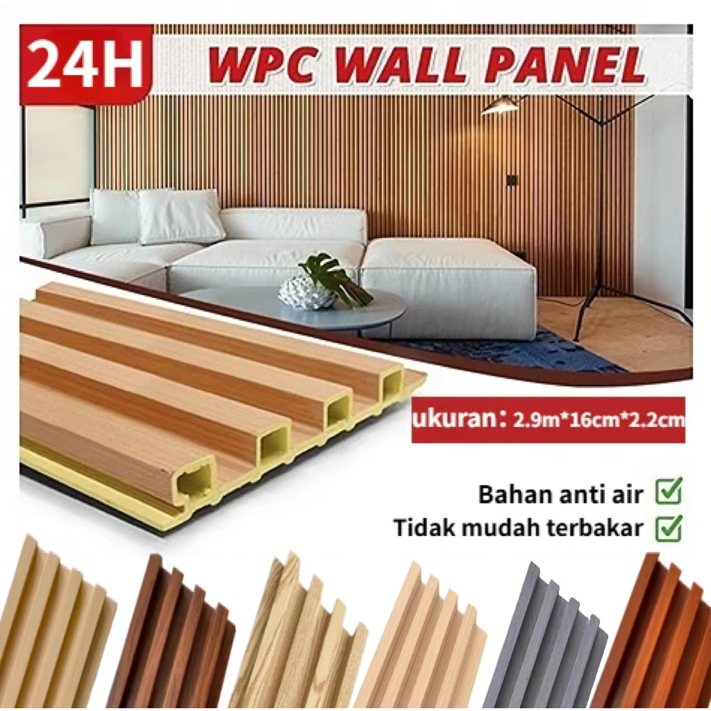 Jual 290x16 cm x2.2 cm/ papan dinding berkualitas PVC /Pola dinding pelebur 3D Panel WPC Lengkap ...