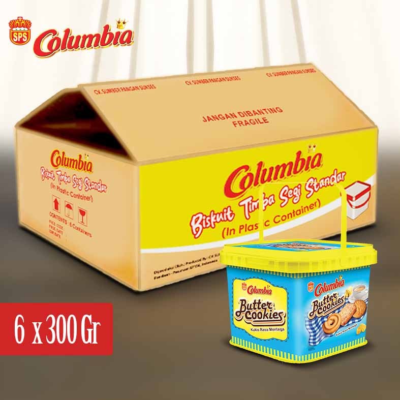 Jual COLUMBIA BISKUIT SEGI TIMBA BUTTER 6 X 300GR | Shopee Indonesia