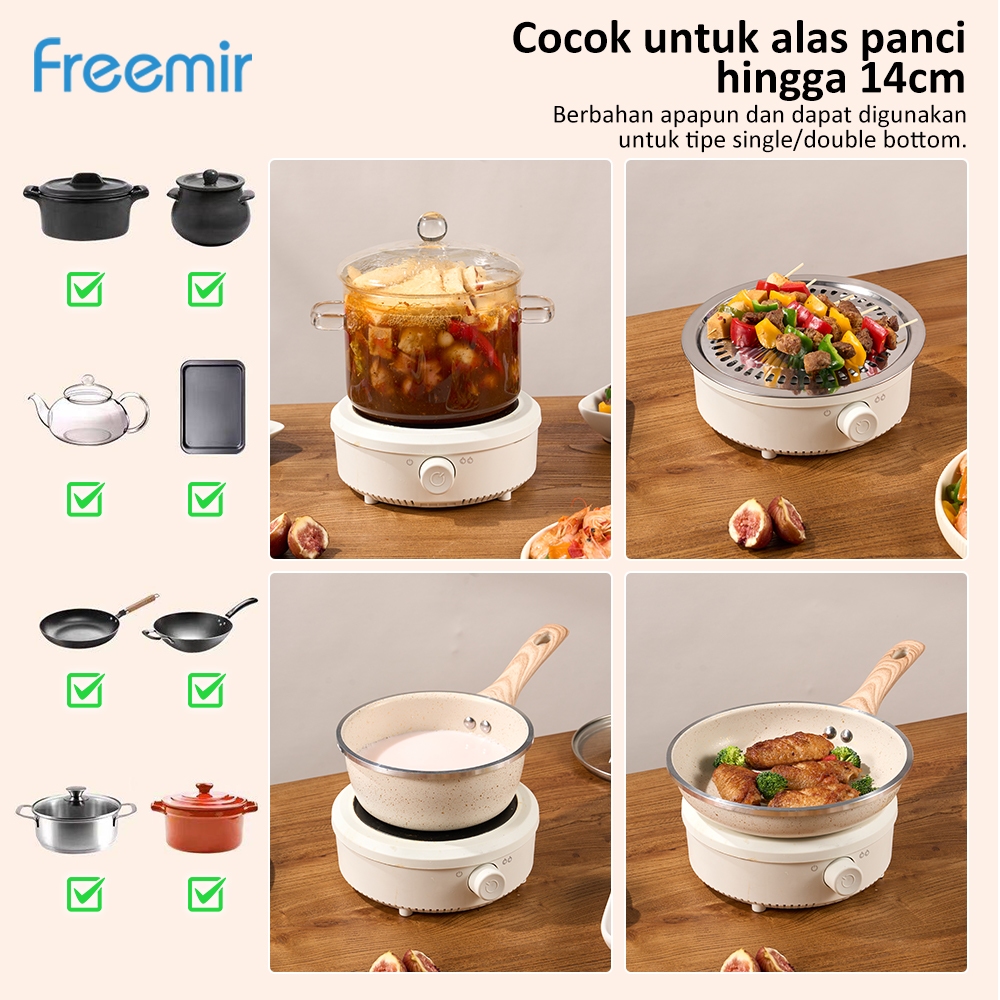 Jual [LIVE] freemir Kompor Listrik + Panci Low Watt Lapisan ABS ...