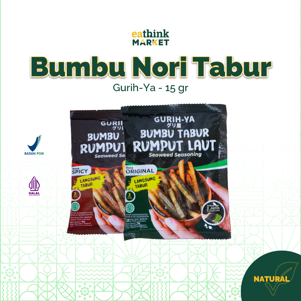 Jual Bumbu Tabur Nori / Rumput Laut Sehat Tanpa MSG - Gurih-Ya 15 g ...