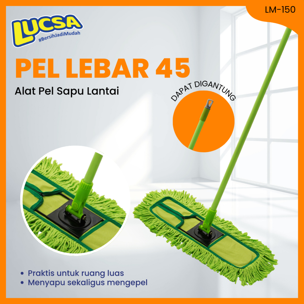 Jual Lucsa - Pel Lebar 45cm | Alat Pel Sapu Lantai Praktis Lobby Dust ...