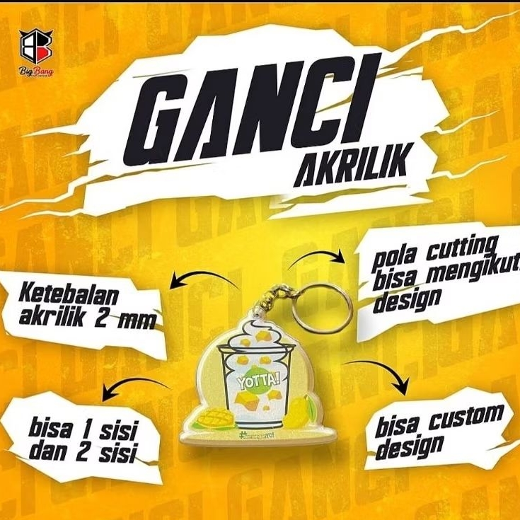 Jual Ganci Akrilik Standar | ganci custom | custom bisa request ...