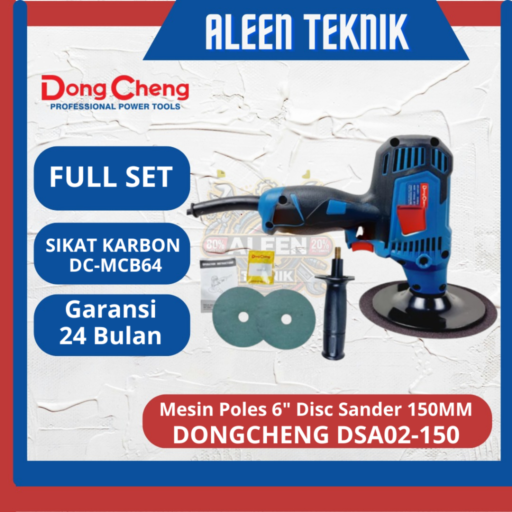 Jual Mesin Poles 6" Amplas DONGCHENG DSA02-150 Disc Sander 150MM Dong Cheng DSA 02-150 | Shopee ...
