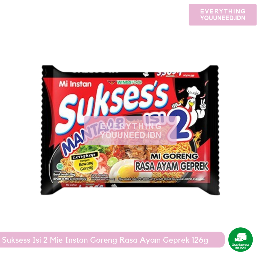 Jual Suksess Isi 2 Mie Instan Kuah Rasa Ayam Geprek 126g | Shopee Indonesia