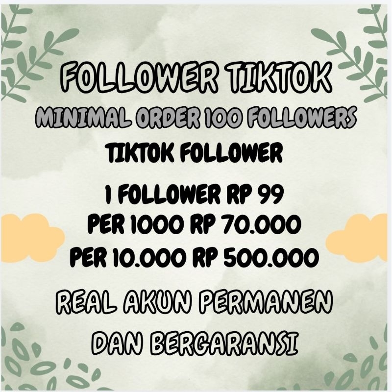Jual TIK**TOK FOLLOWER PERMANENT | Shopee Indonesia