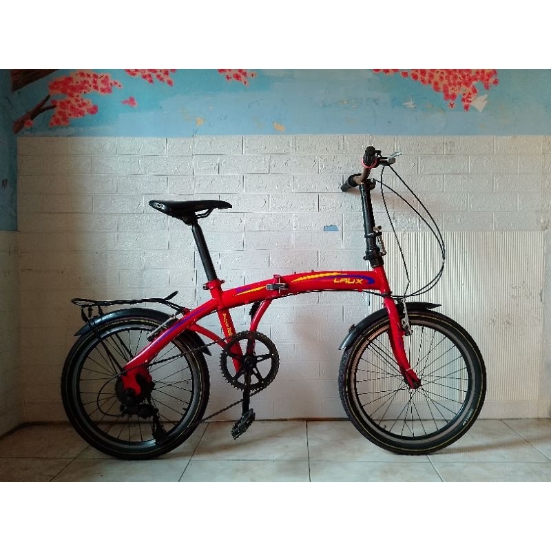 Jual Sepeda Lipat Laux UK 20 Inch Speed 6 Siap Pakai | Shopee Indonesia