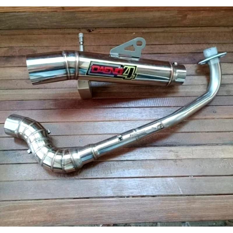 Jual Open spec Conical Canister Daeng sai 4 Exhaust pipe For Wave 125 ...