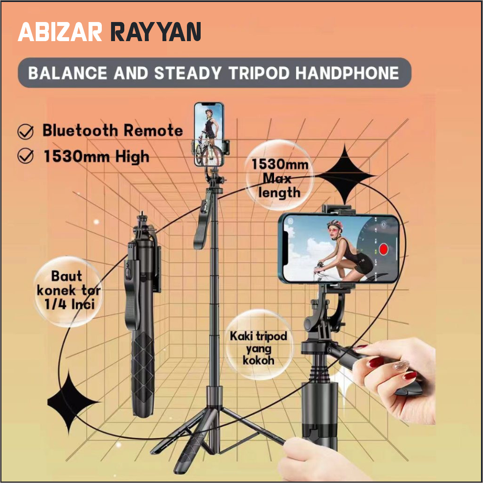 Jual Tongsis Tripod Premium Kokoh Selfie Stick Multipod Remote Bluetooth Serbaguna Kualitas ...