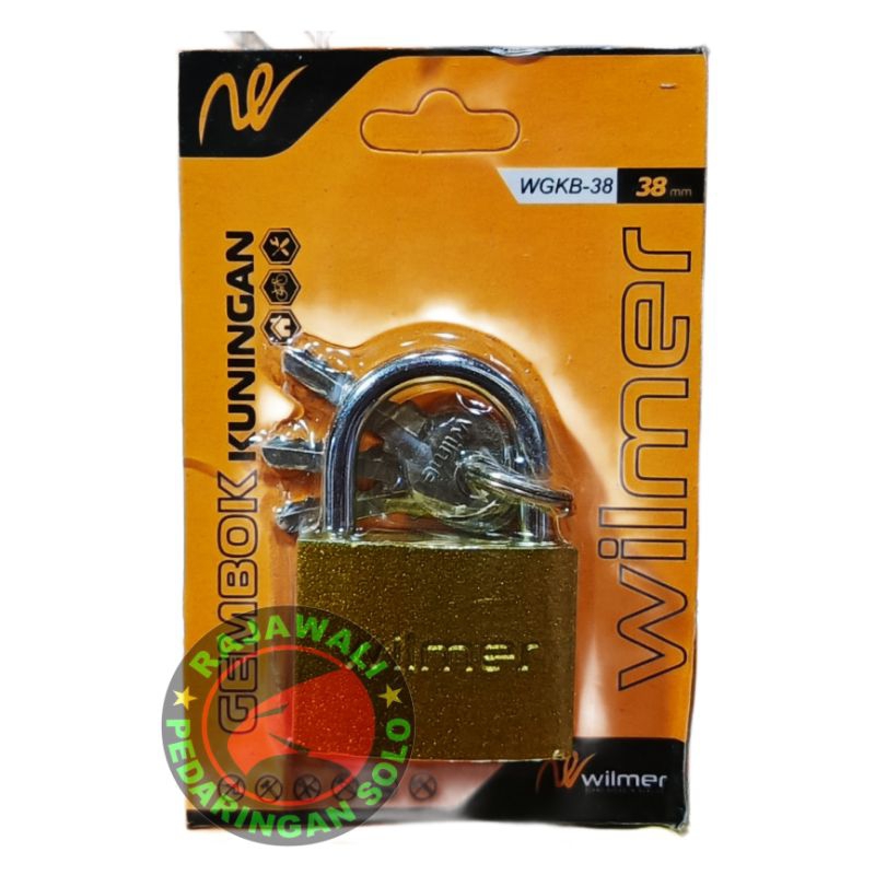 Jual Gembok kuning 38mm Gembok Kuningan Wilmer Gembok Pintu Lemari ...