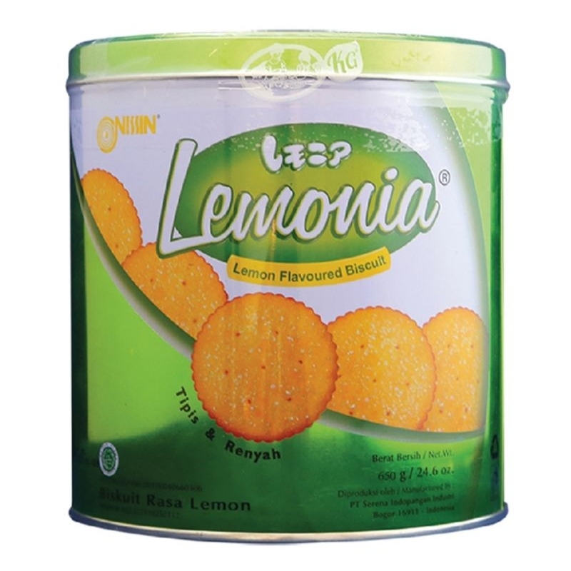 Jual Nissin Lemonia biskuit rasa Lemon kaleng 650gram edisi Lebaran ...