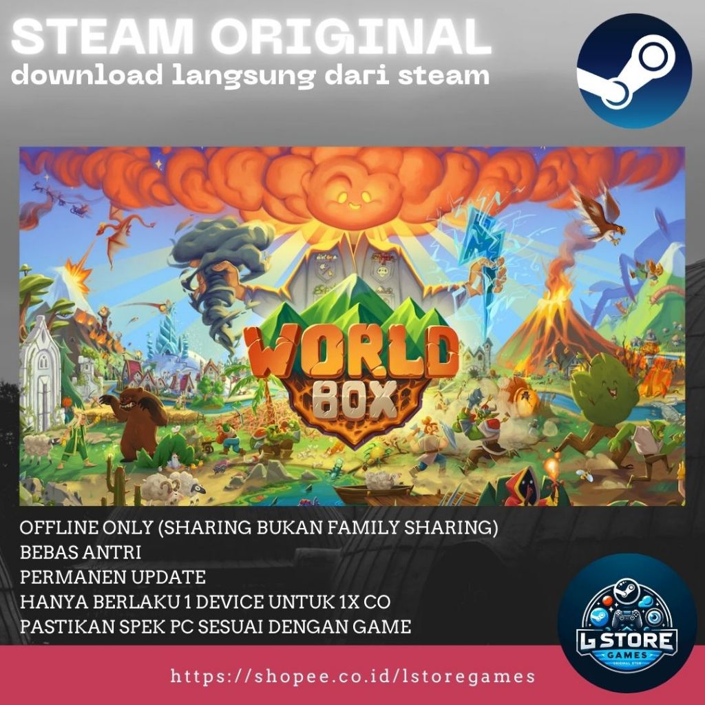 Jual WorldBox - God Simulator PC Sharing Original Offline | Shopee ...