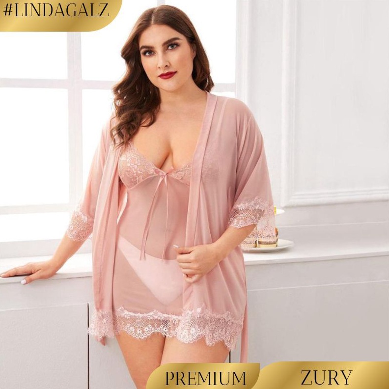 Jual KODE N56E LindaGalz ZURY Pakaian Tidur Wanita Dewasa Lingerie Jumbo Big Size Baju Tidur ...