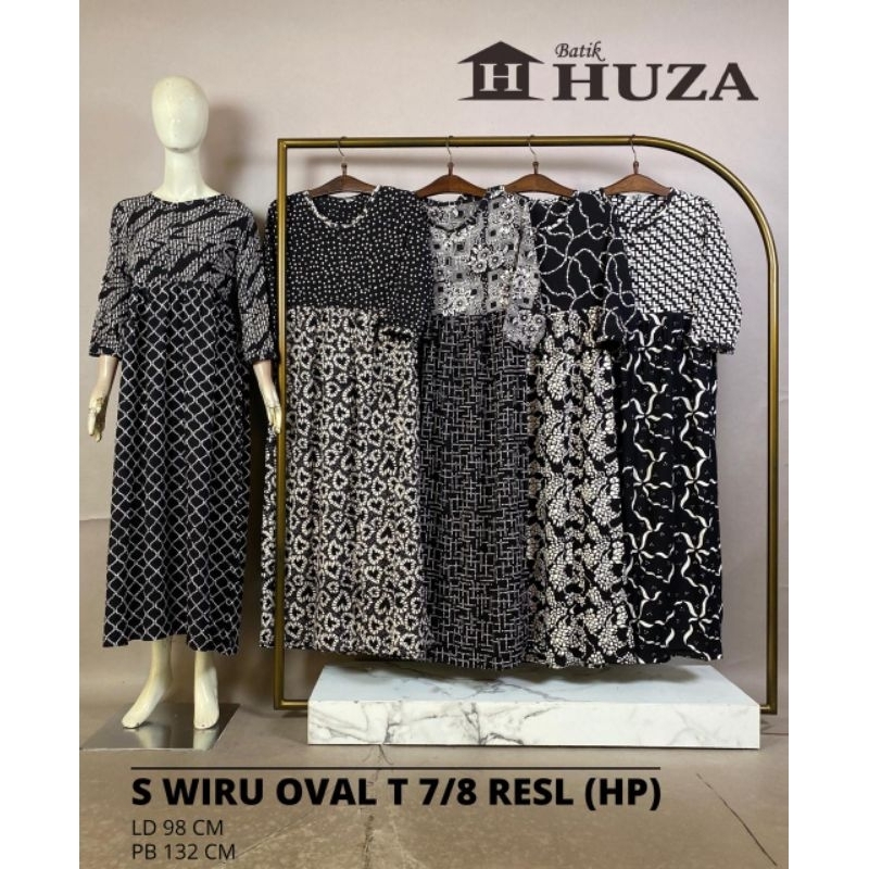 Jual (Ld 98 CM) Daster Huza Batik Pekalongan ll S Wiru Oval T 7/8 Resl ...