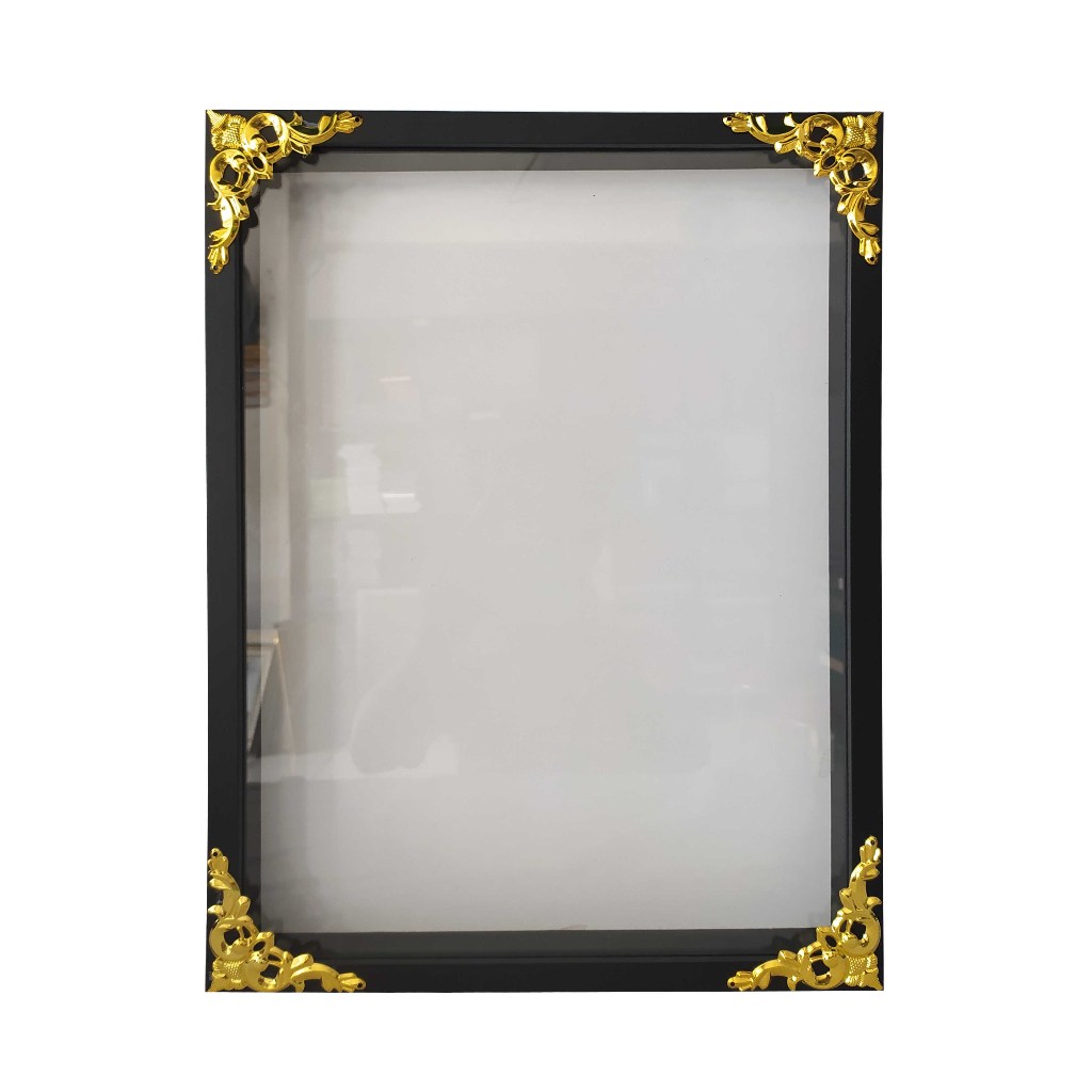 Jual Bingkai Frame Blok kayu 3D Rongga 4cm tempelan sudut ukiran emas ...