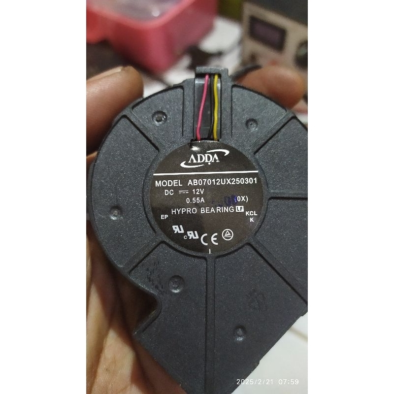 Jual Fan keong ADDA 12V 0,55A model AB07012UX250301 | Shopee Indonesia