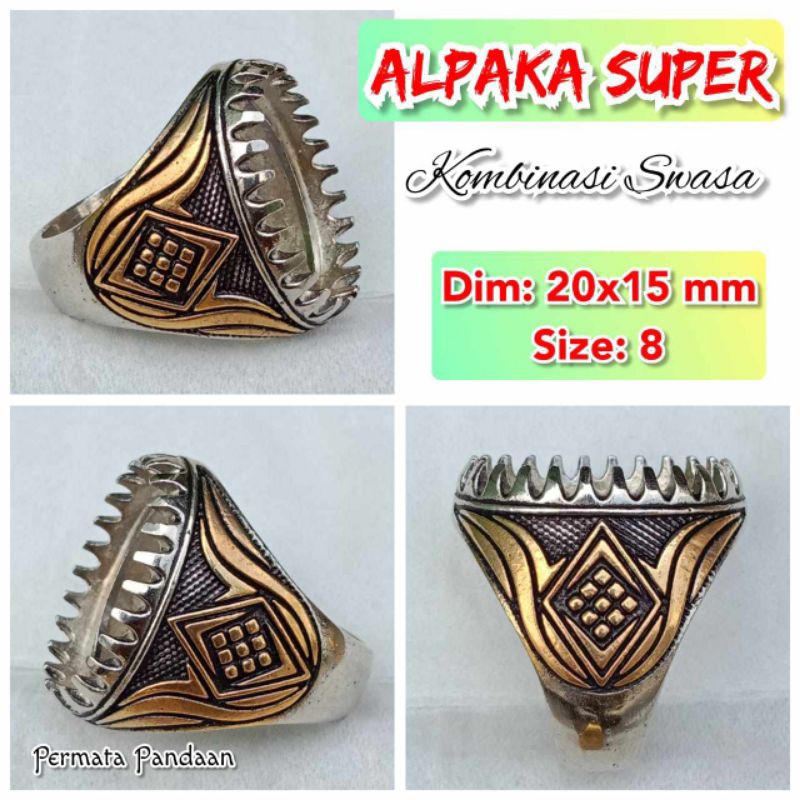 Jual emban batu akik dan permata alpaka super kombinasi swasa .01 ...