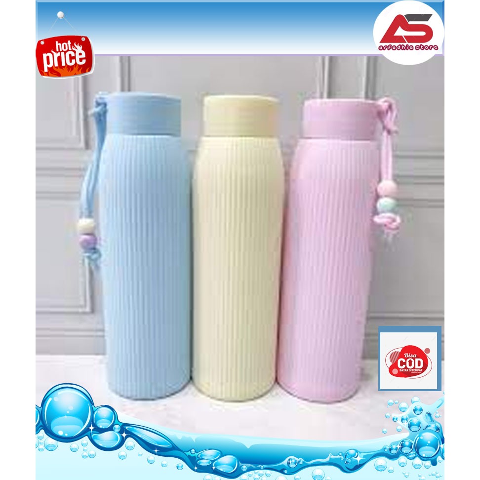 Jual Botol Kaca Slim Unique Warna Macaron 450ml dengan Box | Shopee ...