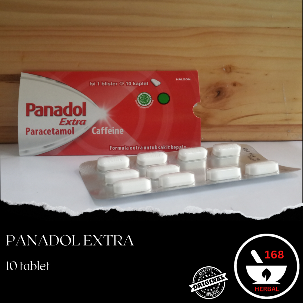 Jual PANADOL EXTRA PARACETAMOL CAFFEINE 10 KAPLET sakit kepala sakit ...