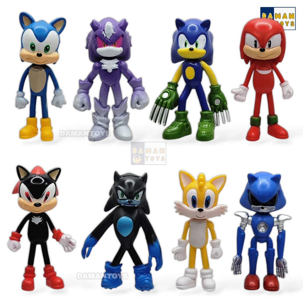 Jual Miniatur Figure Sonic The Hedgehog Set 6 -Mainan Pajangan Knuckles ...