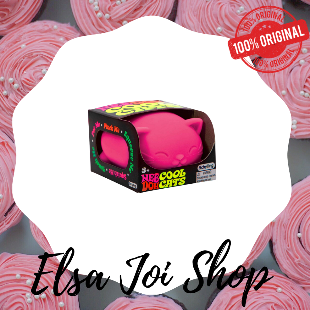 Jual ELSAJOISHOP - Schylling Needoh Cool Cats Squishy For Kids 3+ Pink ...