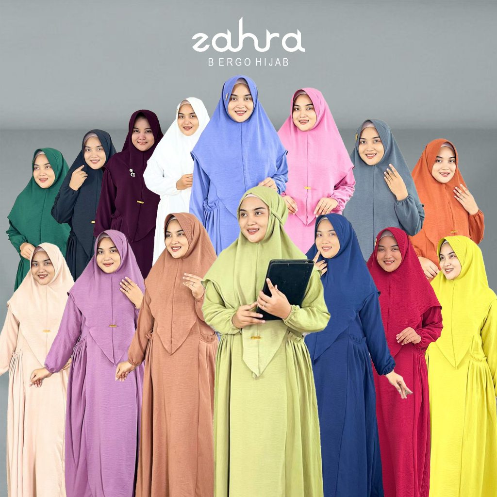 Jual Gamis busui bergo syar'i/zahra gamis dewasa set jilbab/gamis ...