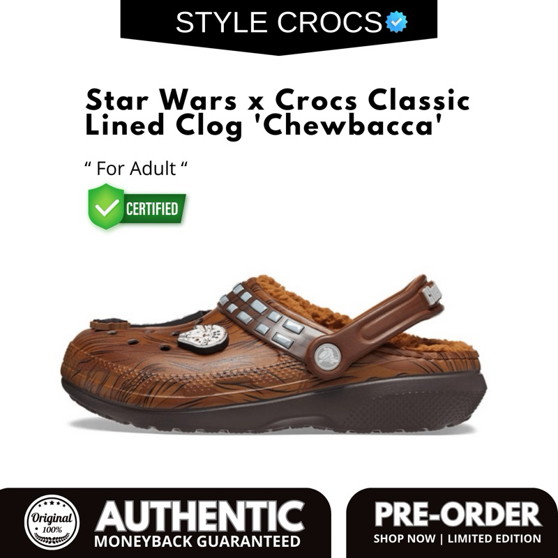 Jual Starwars X Crocs Classic Lined Clog "Chewbacca" | Shopee Indonesia