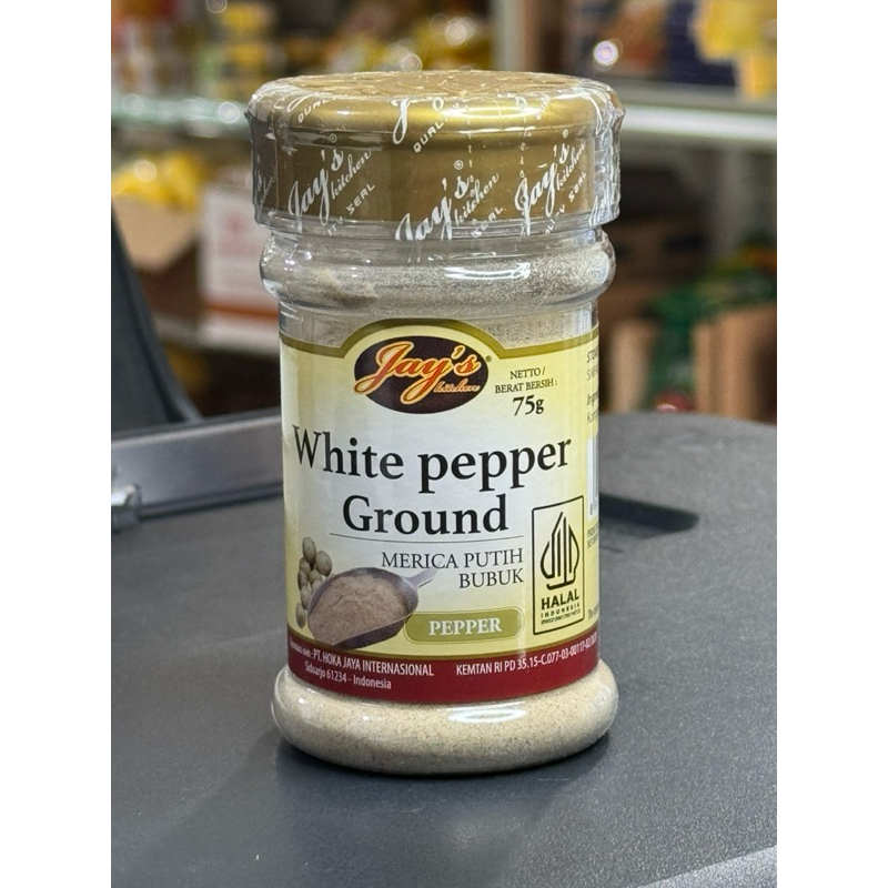 Jual Jay’s Kitchen White pepper ground / merica putih bubuk 75gr | Shopee Indonesia