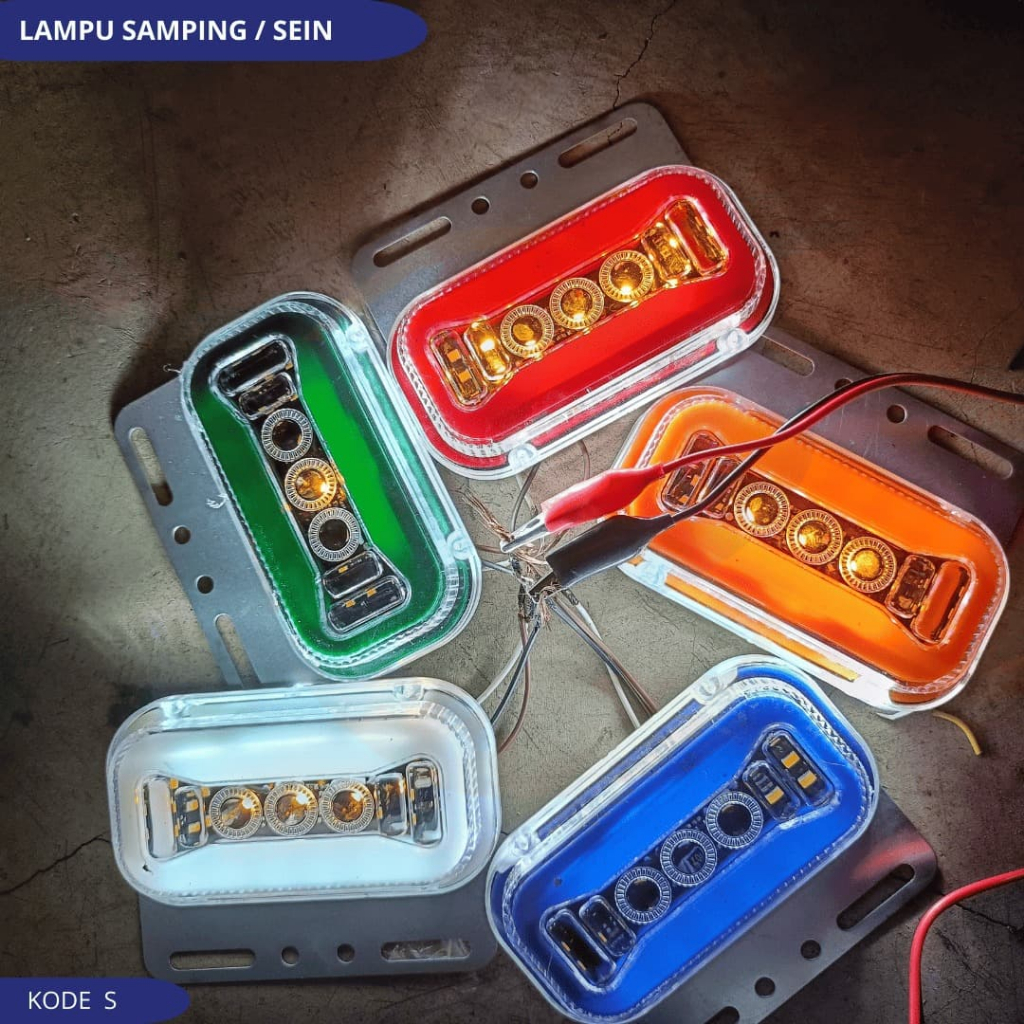Jual Lampu LED samping truck 12-24 Volt kode S/ Lampu Sein Running Back ...