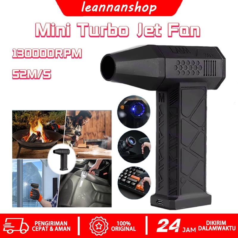 Jual mini turbo jet fan turbo violent fan 3 Gear Adjustable 130000RPM ...