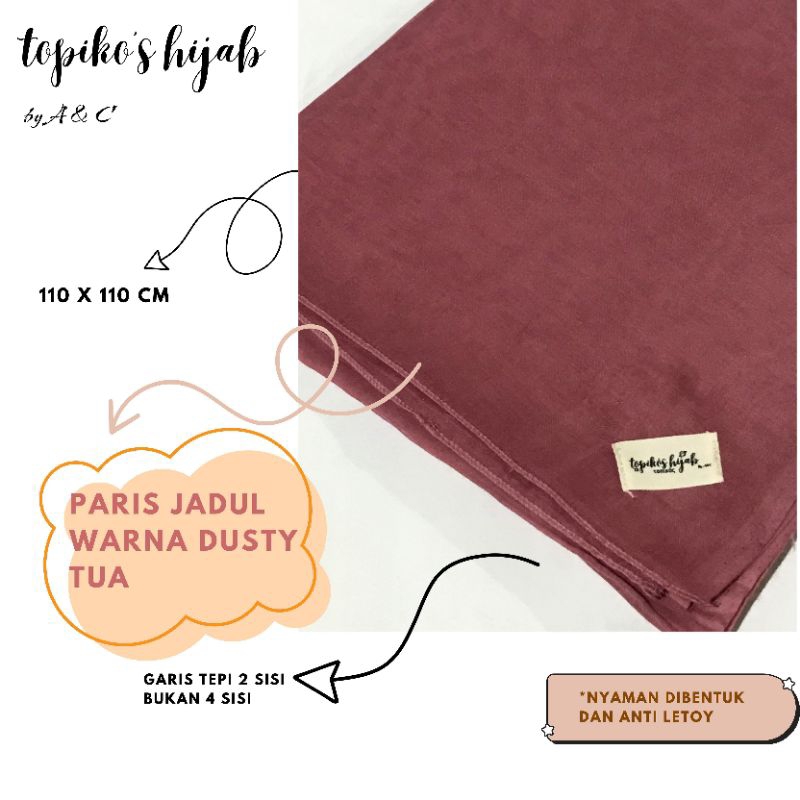 Jual PARIS JADUL TOPIKOS 'DUSTY TUA' / Hijab Outfit warna DUSTY TUA ...