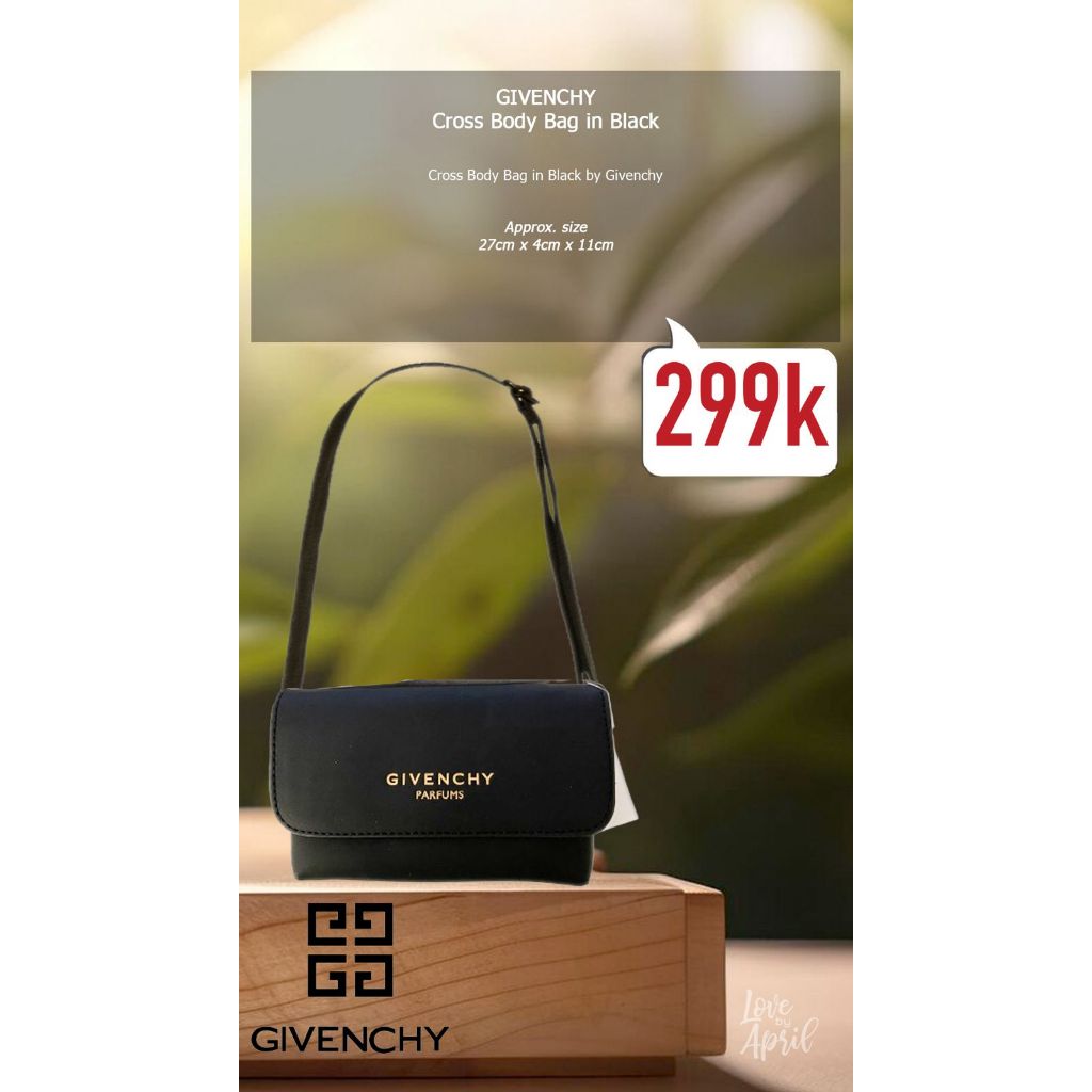 Jual Givenchy Cross Body Bag In Black | Shopee Indonesia