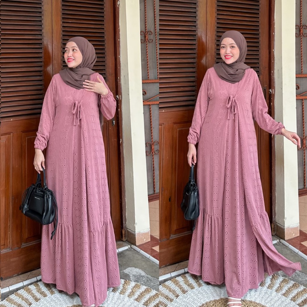 Jual Joley Cloth - Fathia 2 IN 1 Gamis dan outer Abaya panjang Premium Raya Lebaran 2025 Dress ...