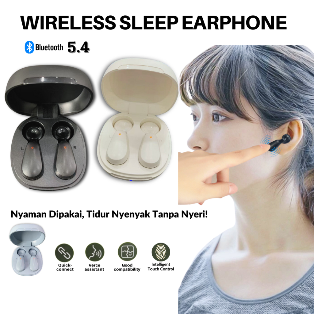 Jual Sleep Earphone TWS Handsfree Bluetooth Earphone Layanan garansi ...